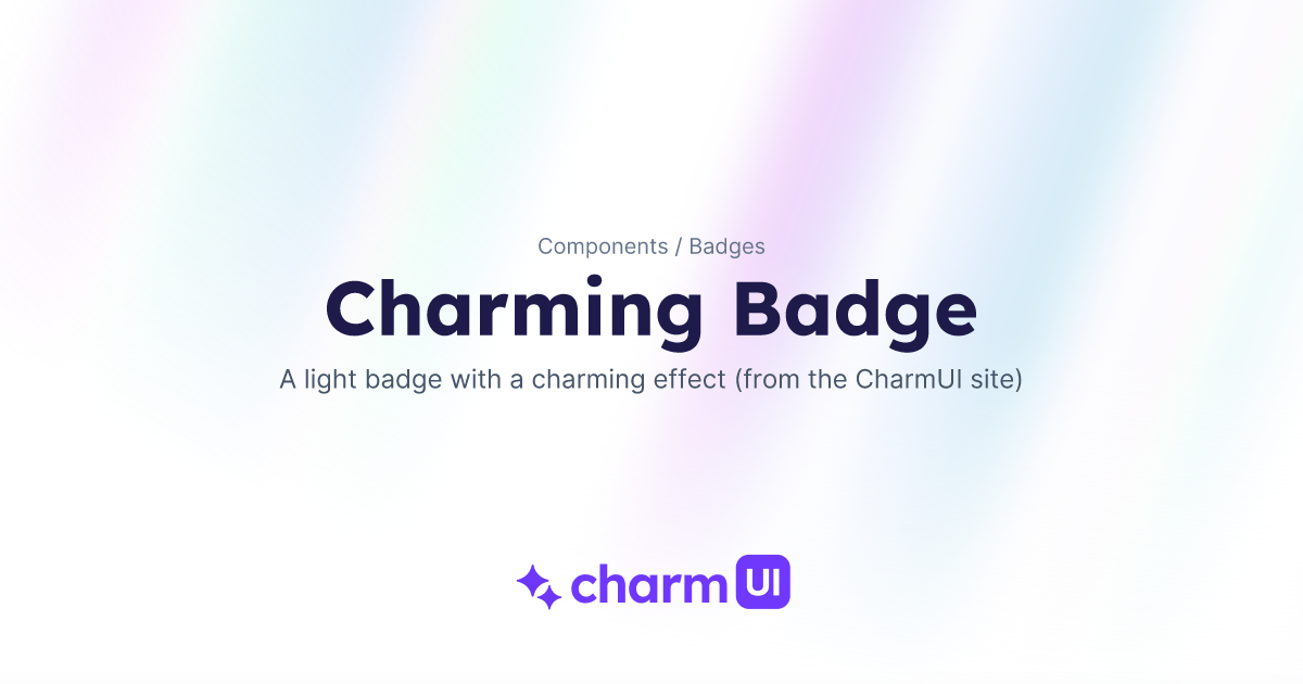 Charming Badge | CharmUI