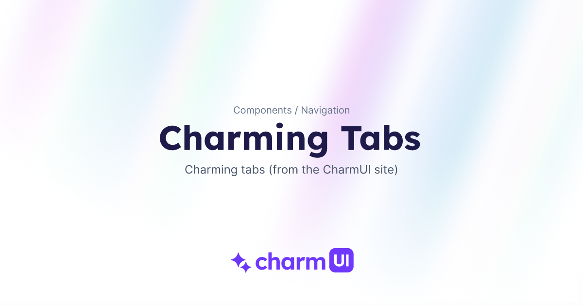 Charming Tabs | CharmUI